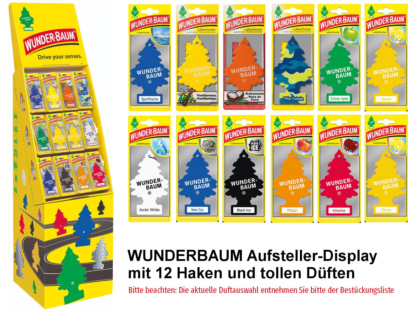 WUNDERBAUM Display 12 Sorten 288er Sortiment | Lufterfrischer ...