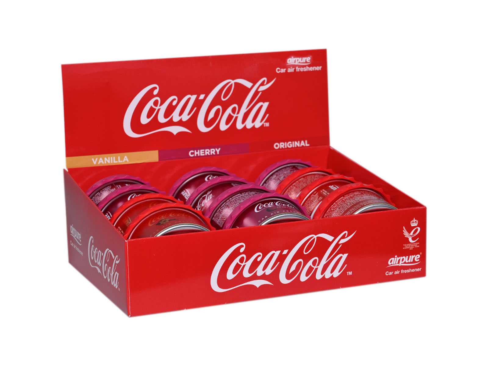 airpure Lufterfrischer Coca Cola ICONIC Mix-Display 7x Cherry, 3x ...